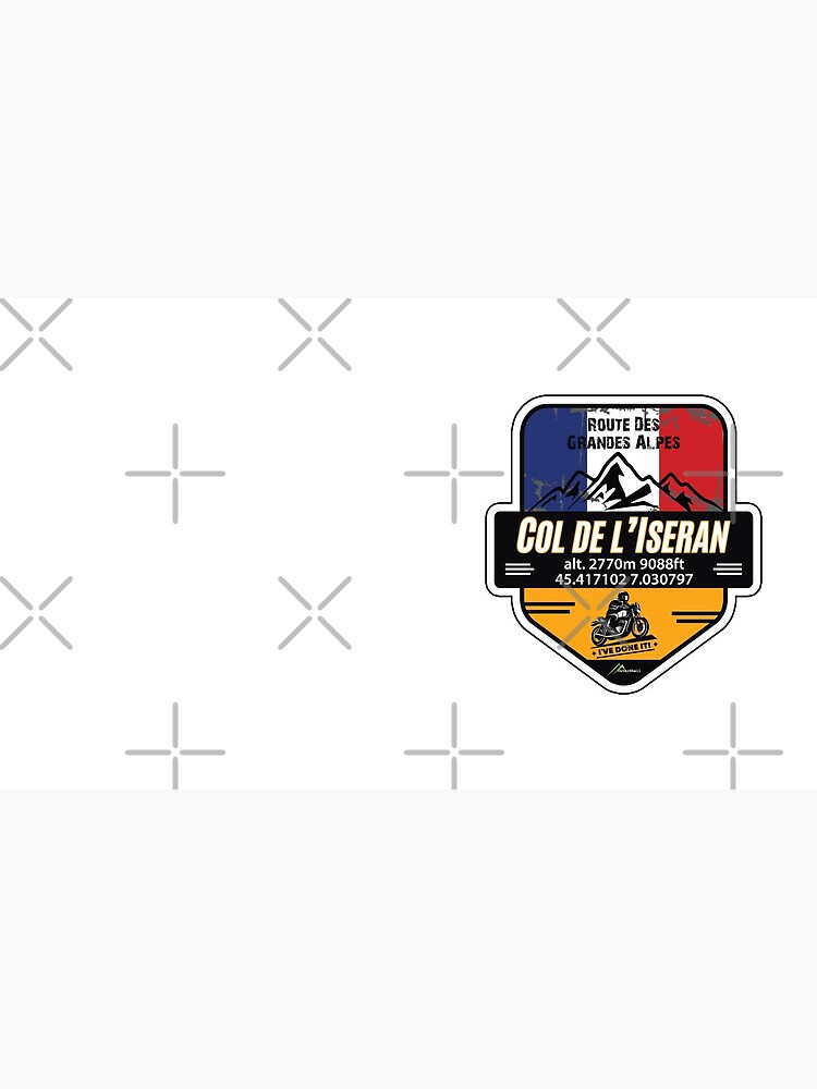 "Col de l'Iseran Motorrad T-Shirt & Aufkleber - Route des Grandes Alpes ...