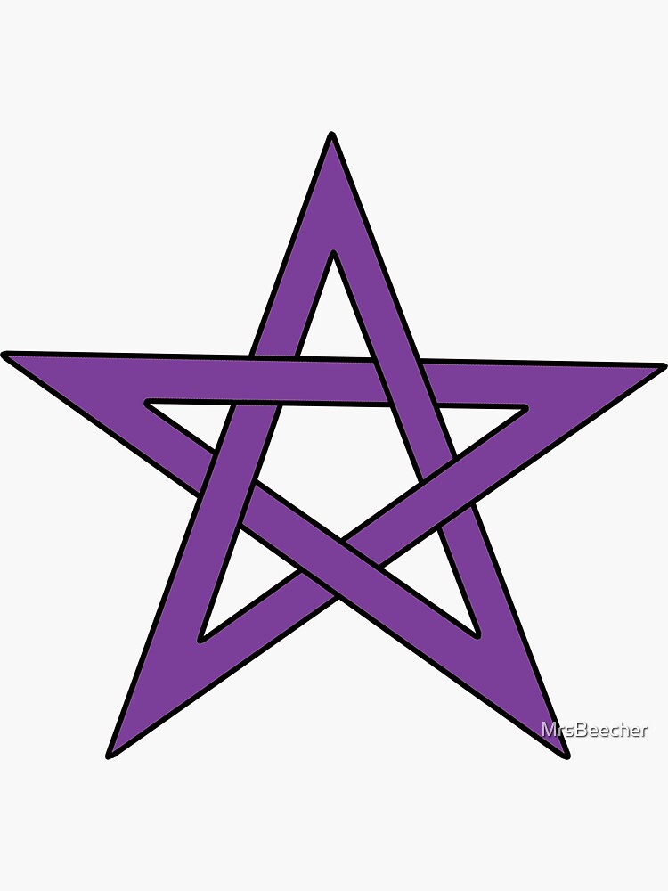 "Purple Pentagram" Sticker for Sale by MrsBeecher | Redbubble