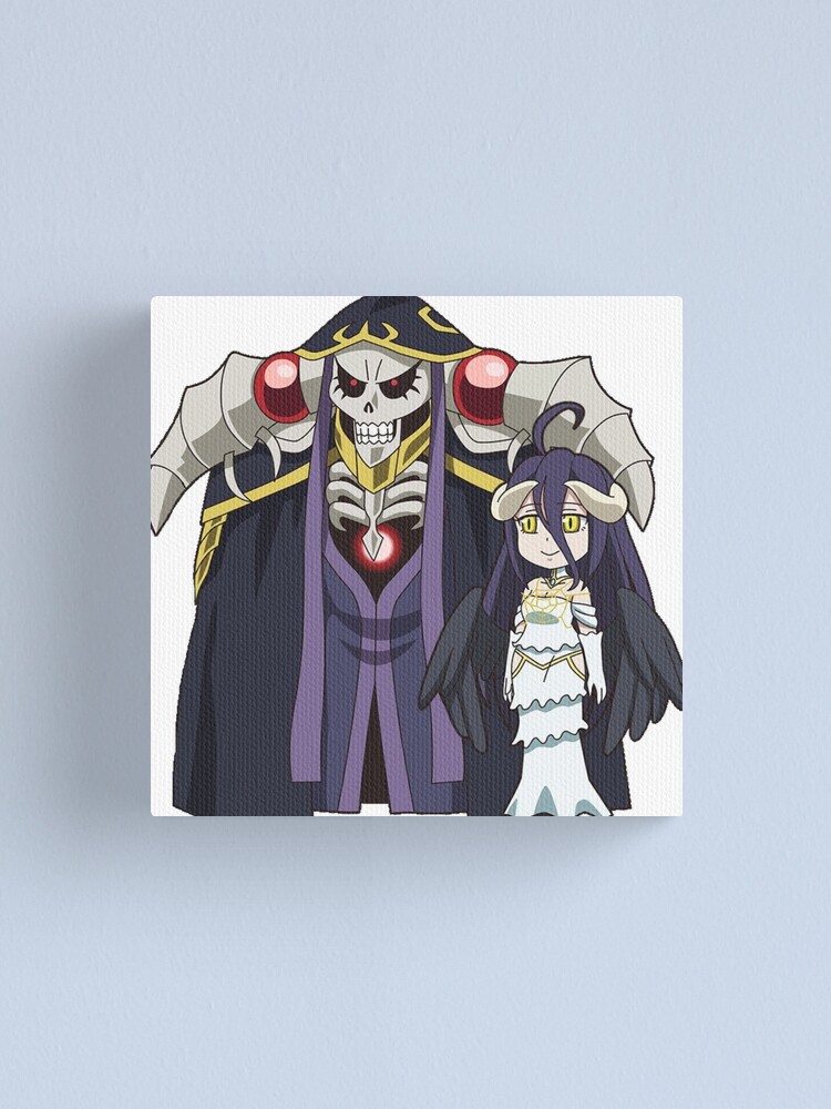 "OVERLORD - Momonga and Albedo Chibi" Canvas Print by JapaneseGoods ...