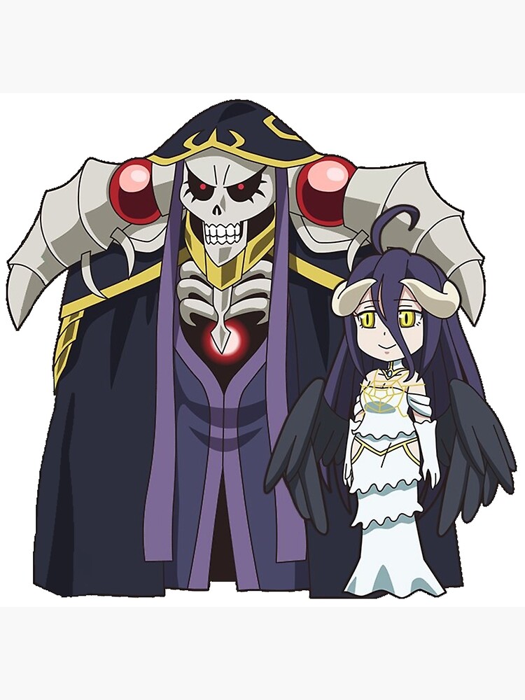 "OVERLORD - Momonga and Albedo Chibi" Canvas Print by JapaneseGoods ...