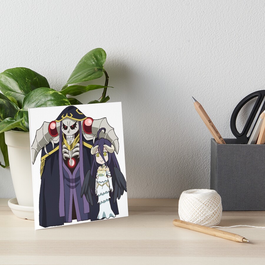 "OVERLORD - Momonga and Albedo Chibi" Art Board Print by JapaneseGoods ...