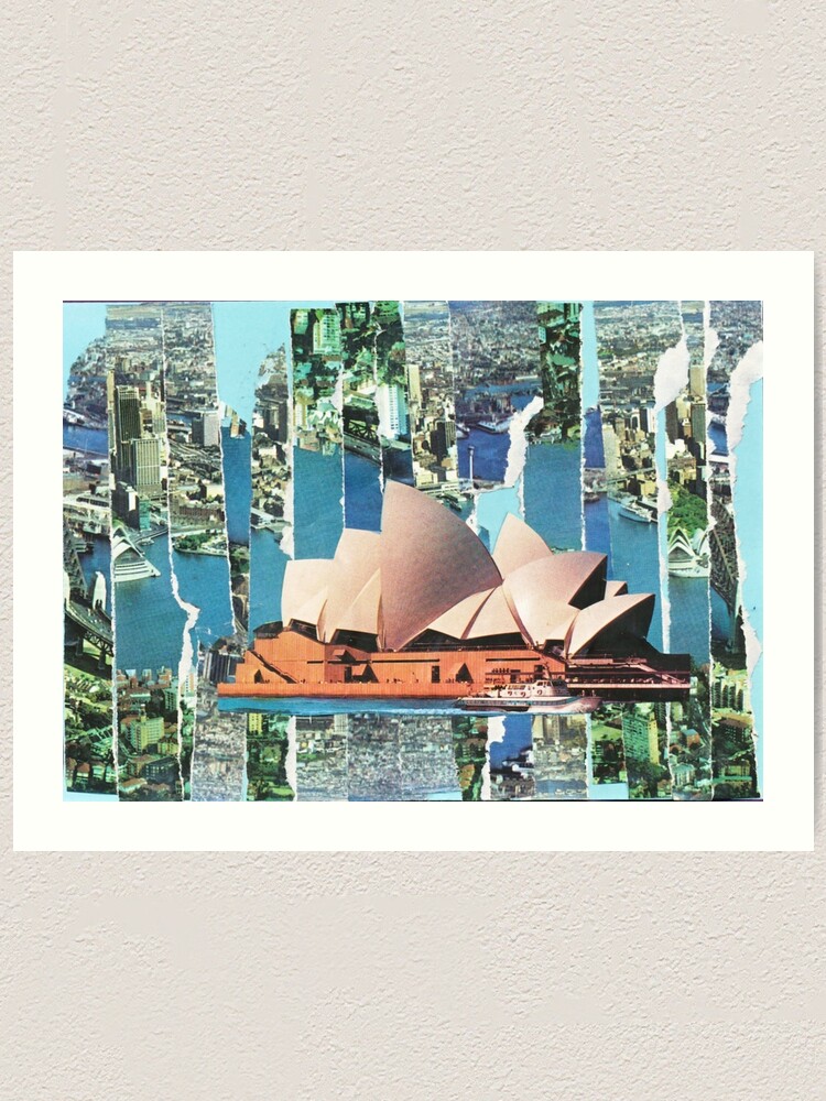 "Sydney opera house collage" Art Print for Sale by corgifeet | Redbubble