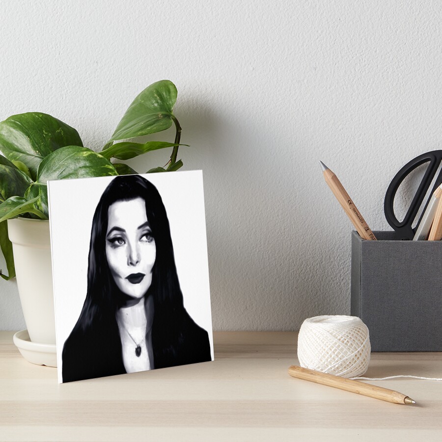 "Morticia Addams Dark Portrait " Art Board Print for Sale by ...