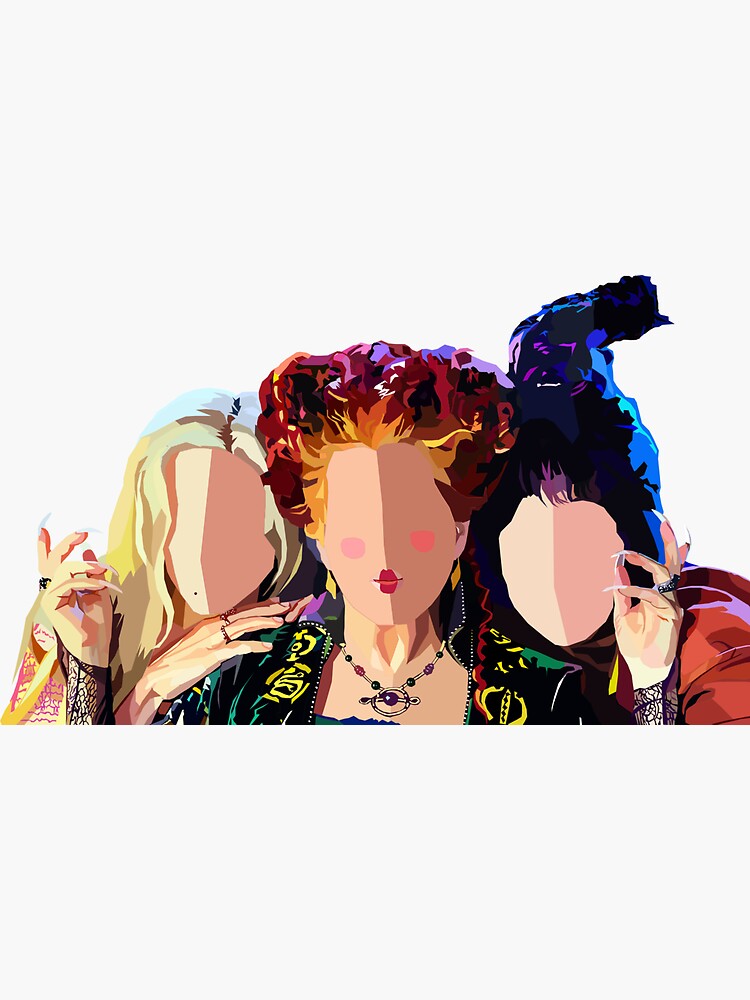 "Hocus Pocus White Background" Sticker for Sale by MidnightJoe | Redbubble