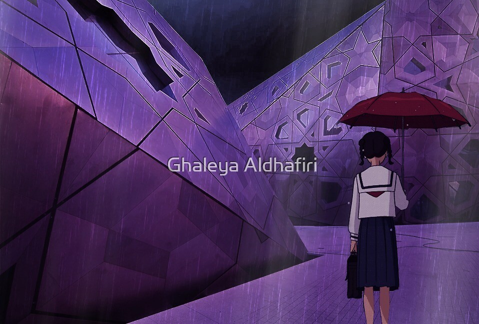 "Kuwait Anime Art" by Ghaleya Aldhafiri | Redbubble