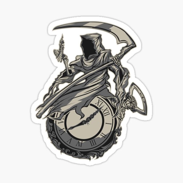 "grim reaper " Sticker for Sale by BeanBeardy | Redbubble