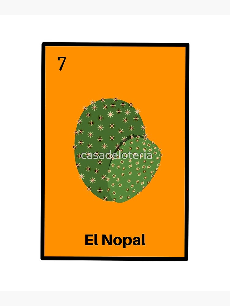 "El Nopal Cacti Cactus Mexican Loteria Bingo Card Tarot Card" Metal ...