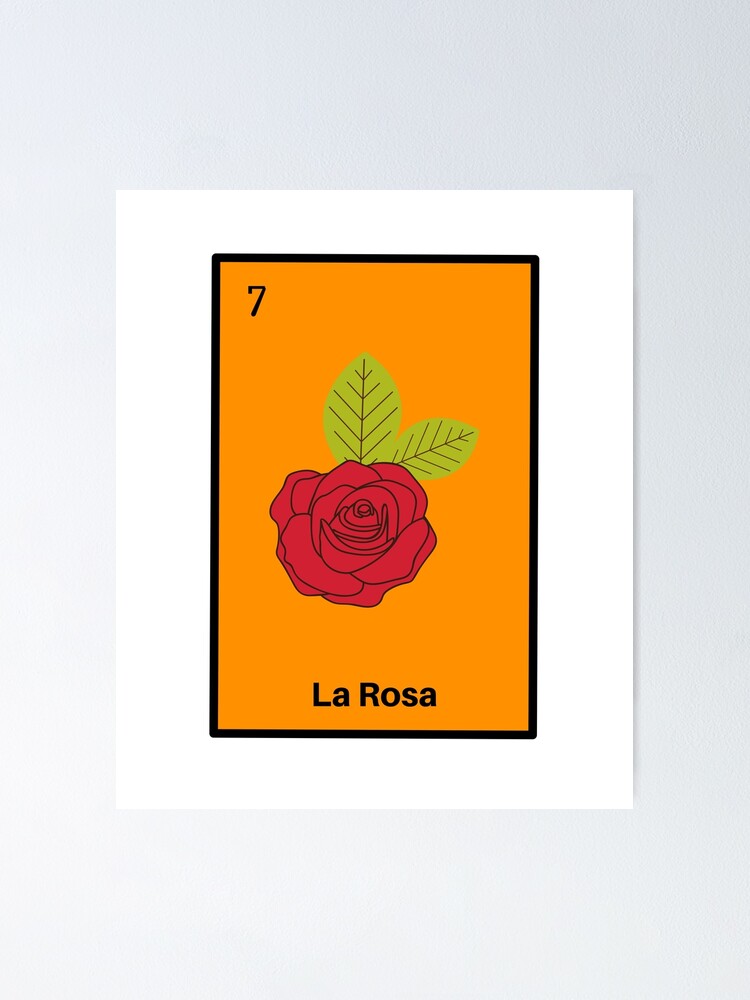 Póster «La Rosa Tarjeta de Bingo de Loteria Mexicana Loteria» de ...