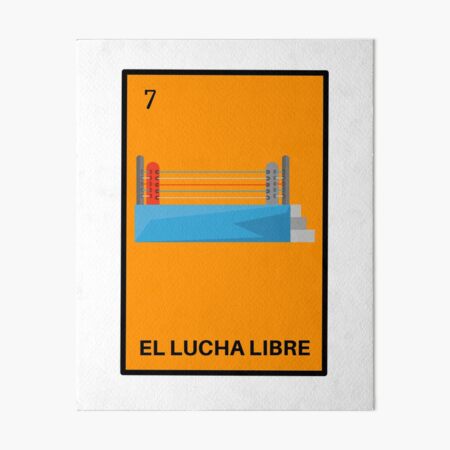 "El Lucha Libre Mexican Loteria Bingo Card Tarot Card" Art Board Print ...