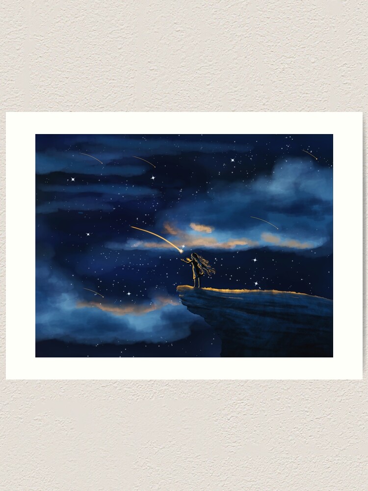 "Catching Stars | Digital Illustration Paining" Art Print for Sale by ...