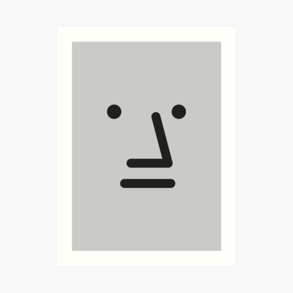 "NPC face meme logo parody HD HIGH QUALITY ONLINE STORE" Art Print by ...