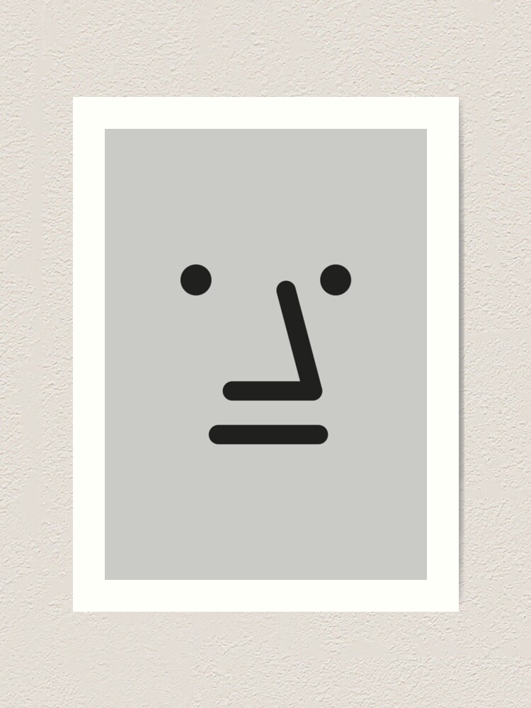 "NPC face meme logo parody HD HIGH QUALITY ONLINE STORE" Art Print by ...