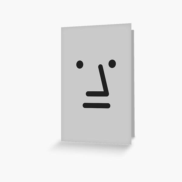 "NPC face meme logo parody HD HIGH QUALITY ONLINE STORE" Greeting Card ...