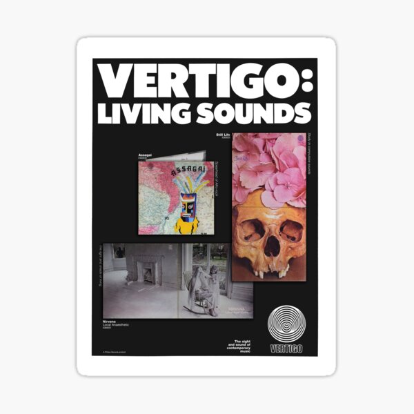 "Vertigo Swirl 1971 Still Life, Nirvana, Assagai" Sticker by prid ...