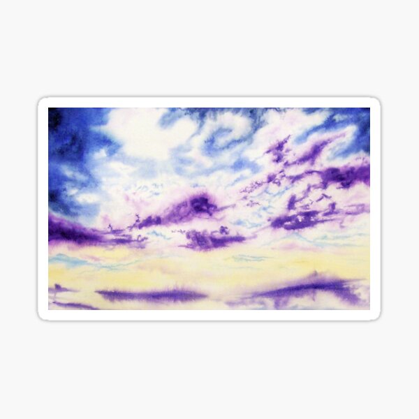 "Purple Cloud Sky" Sticker for Sale by igelart77 | Redbubble