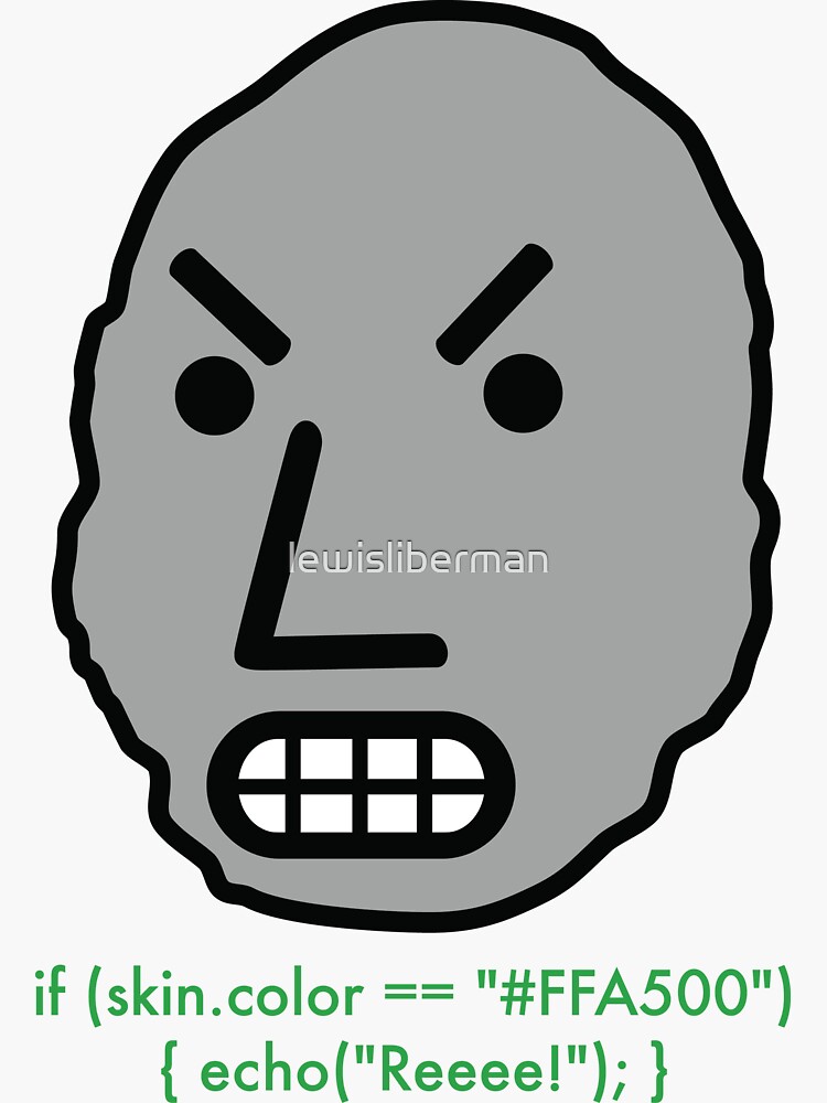 "Angry NPC" Sticker for Sale by lewisliberman | Redbubble