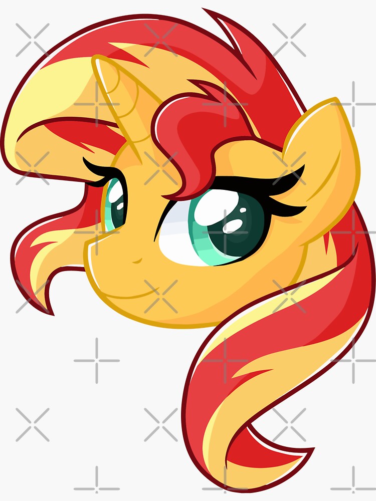 "Sunset Shimmer head" Sticker for Sale by EmiliaBSwe | Redbubble