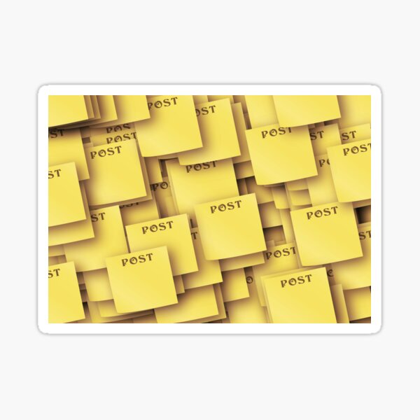 "Yellow sticky notes" Sticker by Dator | Redbubble