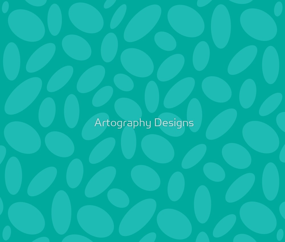 "Aqua/Light Green Oval Shapes" by ArtographyDsgns | Redbubble