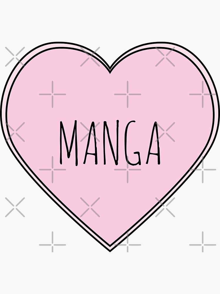 "Manga Heart" Sticker by teesaurus | Redbubble