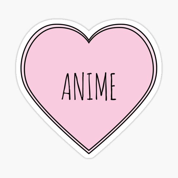"Anime Heart" Sticker by teesaurus | Redbubble