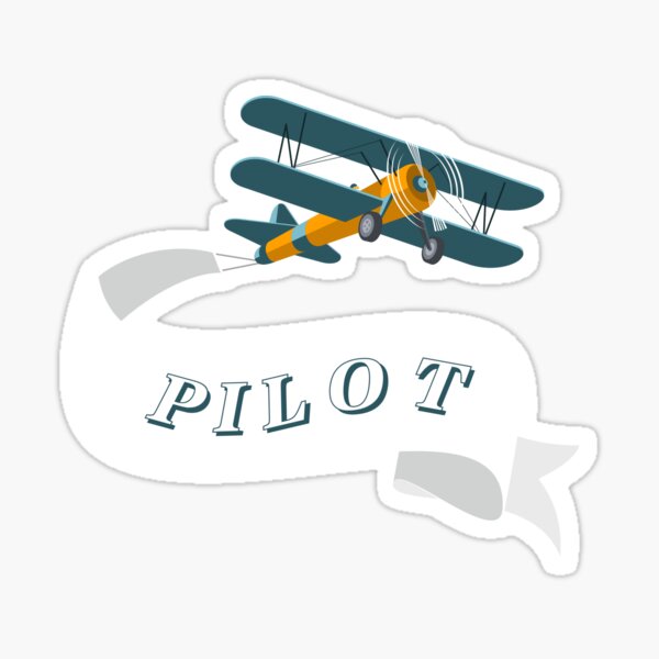 "pilot" Sticker for Sale by dtino | Redbubble
