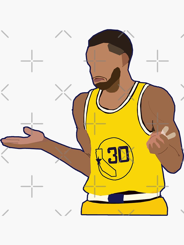 "Steph Curry Shrug" Sticker for Sale by xavierjfong | Redbubble