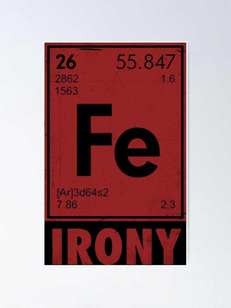 "Fe Irony " Poster by ZhangQing | Redbubble