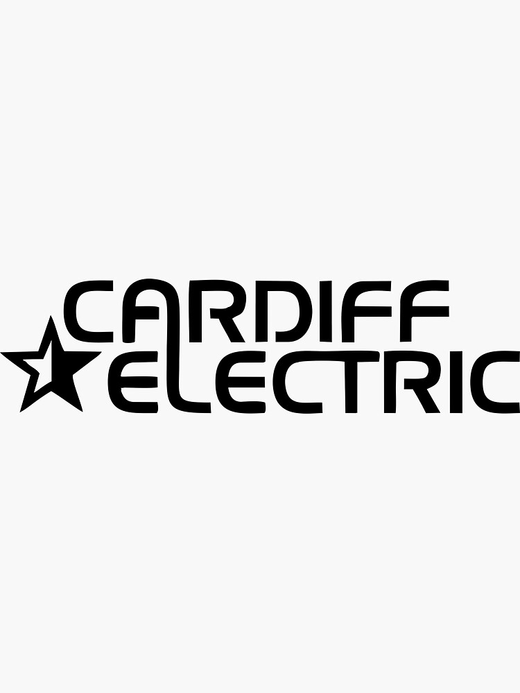 "Cardiff Electric Logo" Sticker for Sale by piledoel | Redbubble