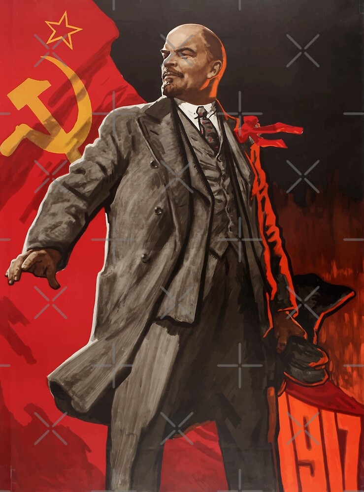 "Vladimir Lenin vintage propaganda poster" by monsterplanet | Redbubble