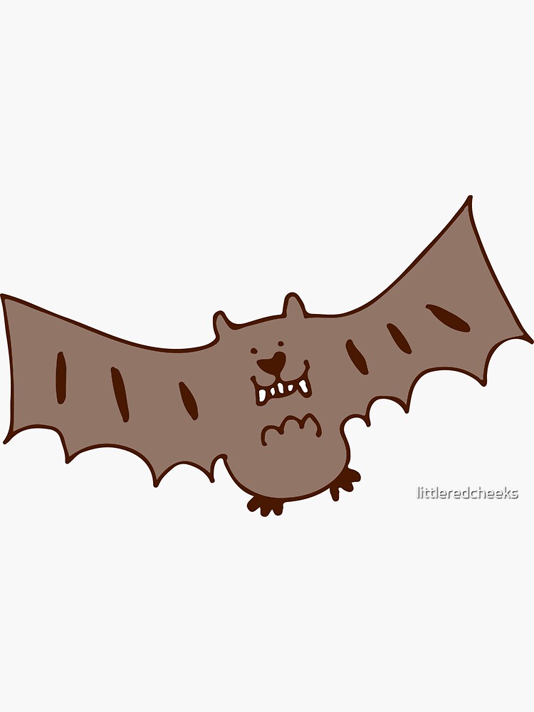 "Batty" Sticker by littleredcheeks | Redbubble