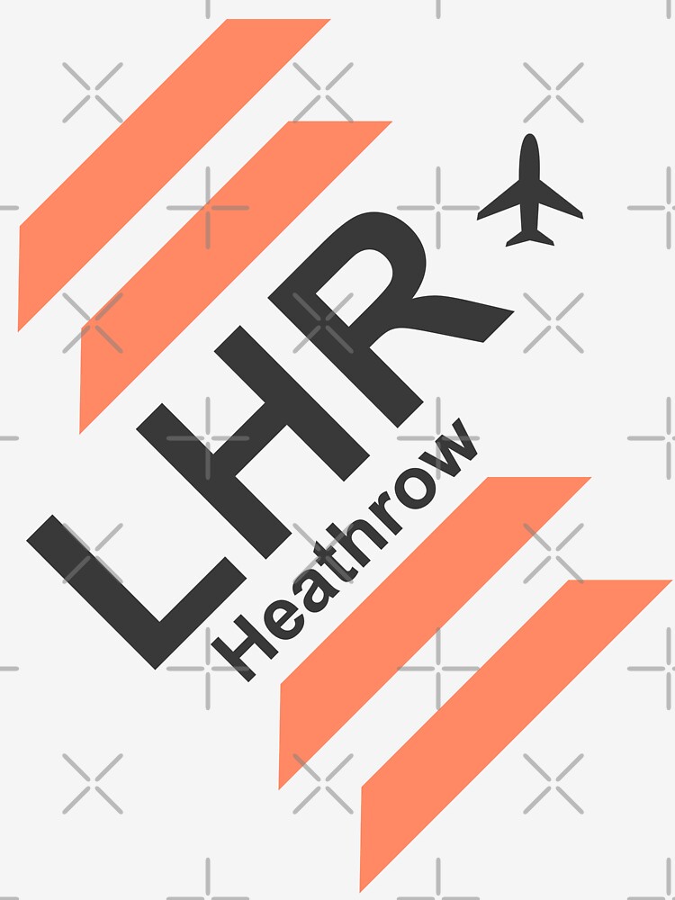 "LHR Heathrow Airport in Longford, England " Sticker by Aviators ...