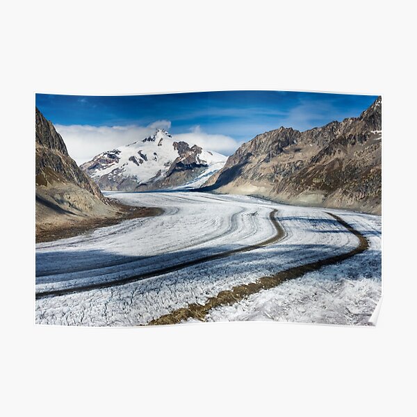 "Aletsch Glacier Aletschgletscher Switzerland Swiss Alps" Poster by ...