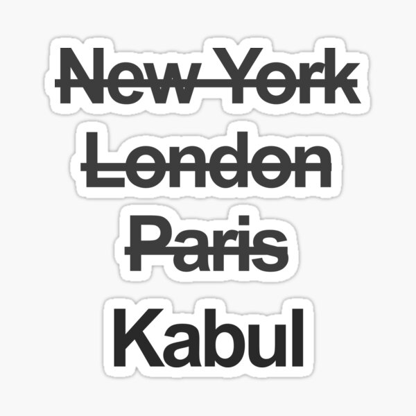 "Afghanistan Kabul City Text design" Sticker for Sale by GetItGiftIt ...