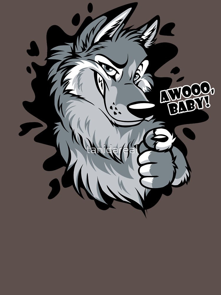 "Wolf AWOO Baby" T-shirt for Sale by tanidareal | Redbubble | wolf t ...
