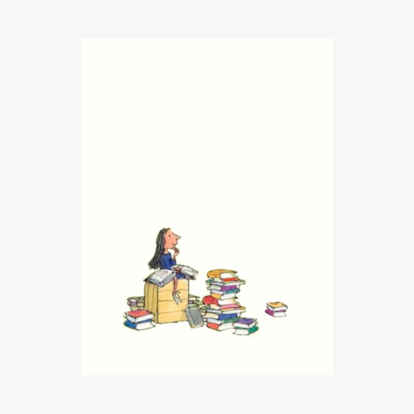 "Matilda and her books!" Art Print for Sale by Hallows03 | Redbubble