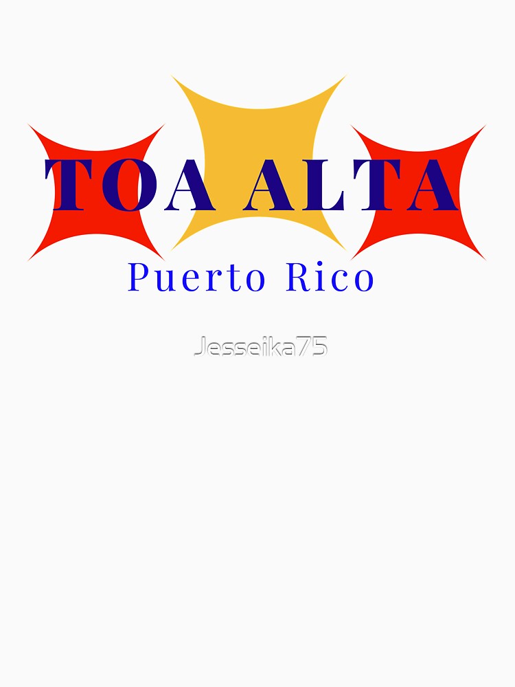 "Toa Alta Puerto Rico Town Municipal Flag Colors Design" T-shirt for ...