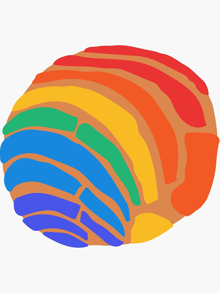"Rainbow Concha Pan Dulce" Sticker for Sale by madisonreidart | Redbubble