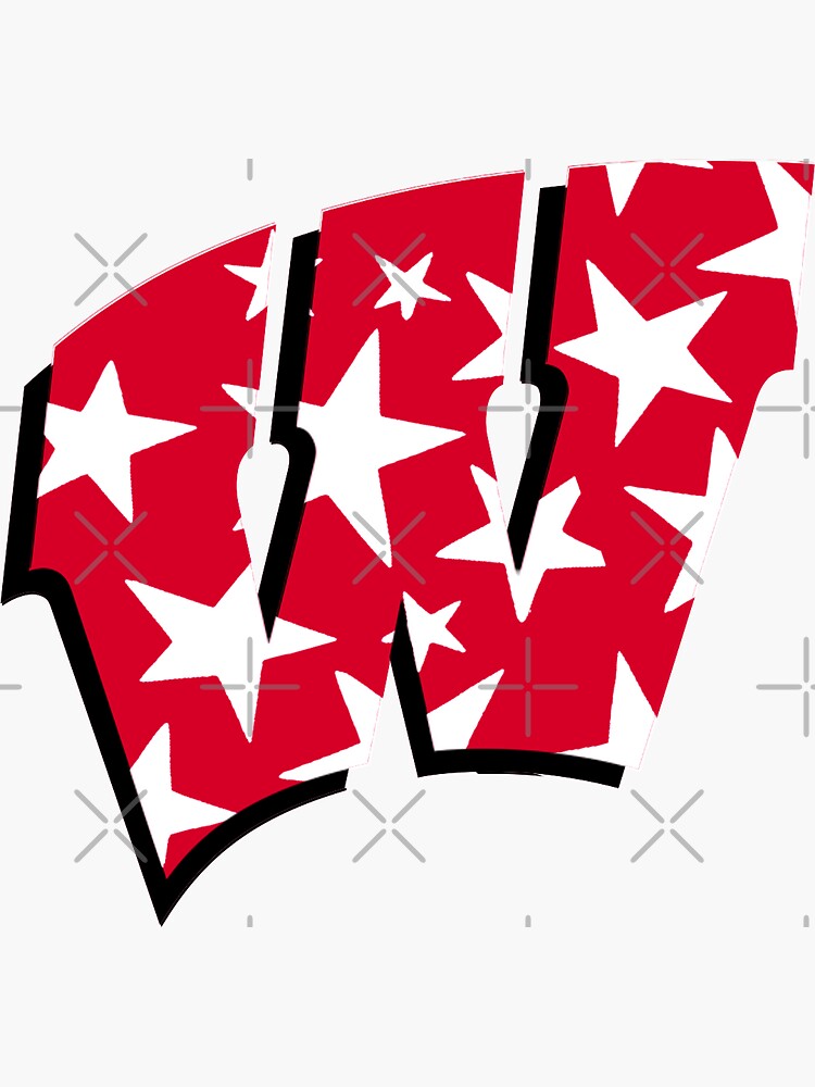 "University of Wisconsin Stars " Sticker for Sale by sflissler | Redbubble