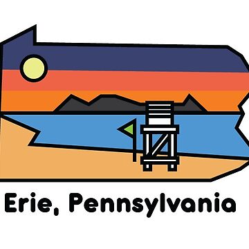 "Erie, PA" Sticker for Sale by ttwcreatives | Redbubble