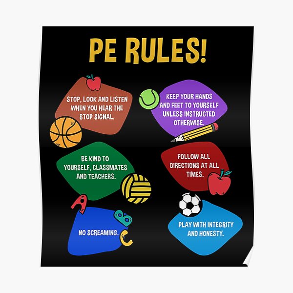 Pe Rules Posters | Redbubble