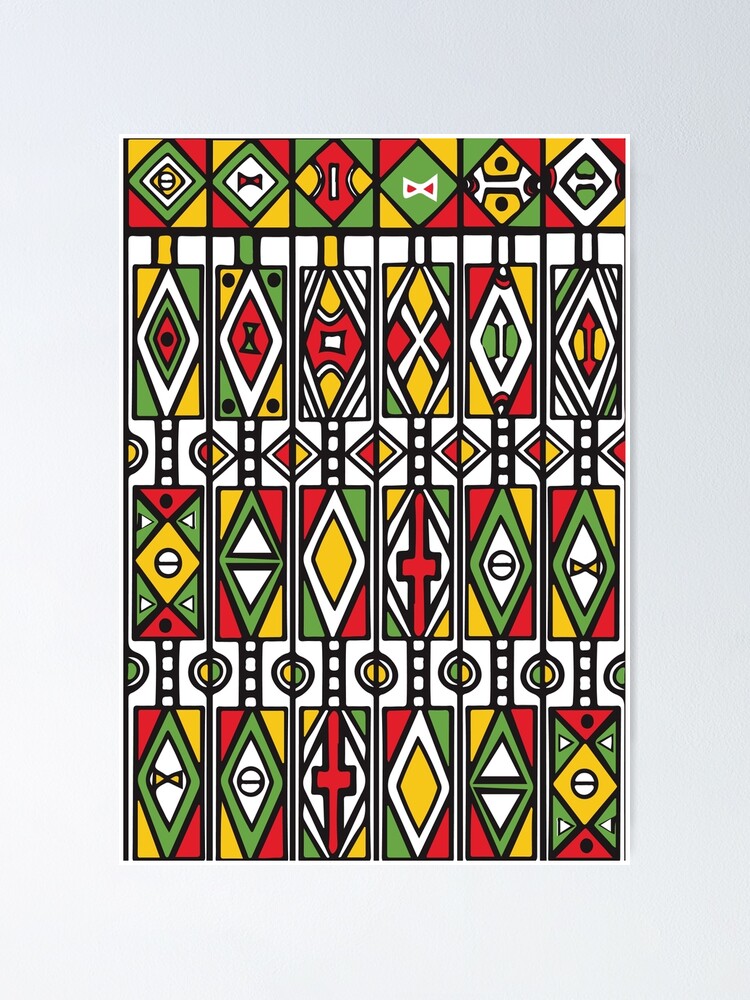 "Ndebele Print" Poster by tichatongah | Redbubble