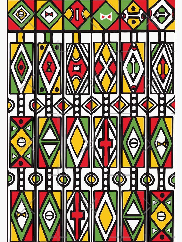 "Ndebele Print" Sticker for Sale by tichatongah | Redbubble