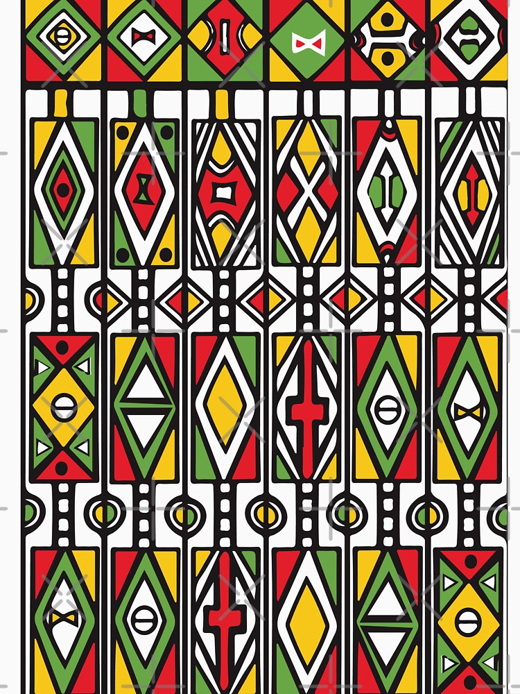 "Ndebele Print" T-shirt for Sale by tichatongah | Redbubble | ndebele t ...