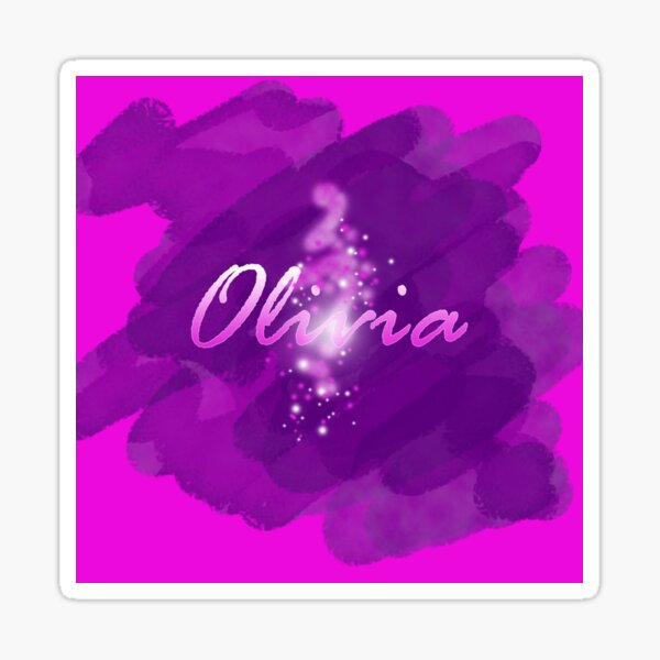 "Olivia in pink and purple glow" Sticker for Sale by craig777red ...