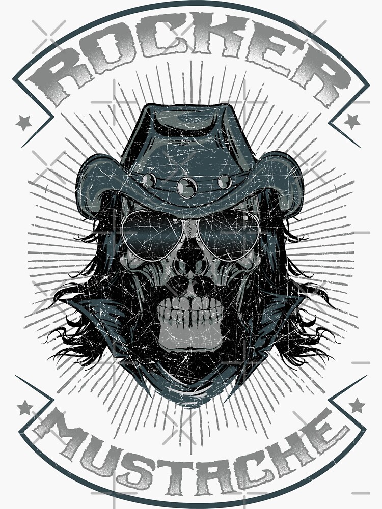 "Rockabilly Rocker Skull Psychobilly Vintage Bikers Rock and Roll ...