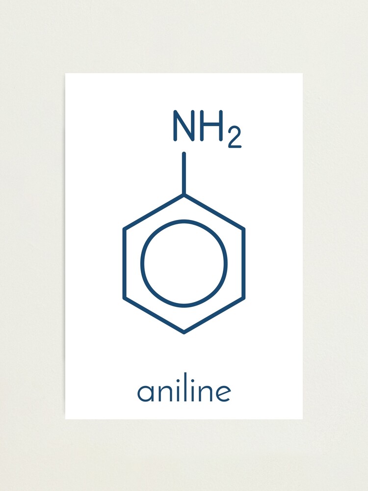 Lámina fotográfica «Molécula de anilina (fenilamina, aminobenceno)» de molekuul | Redbubble