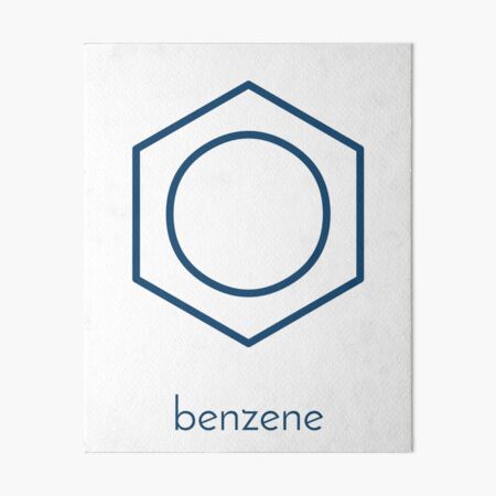 "Benzene aromatic hydrocarbon molecule" Art Board Print by molekuul ...