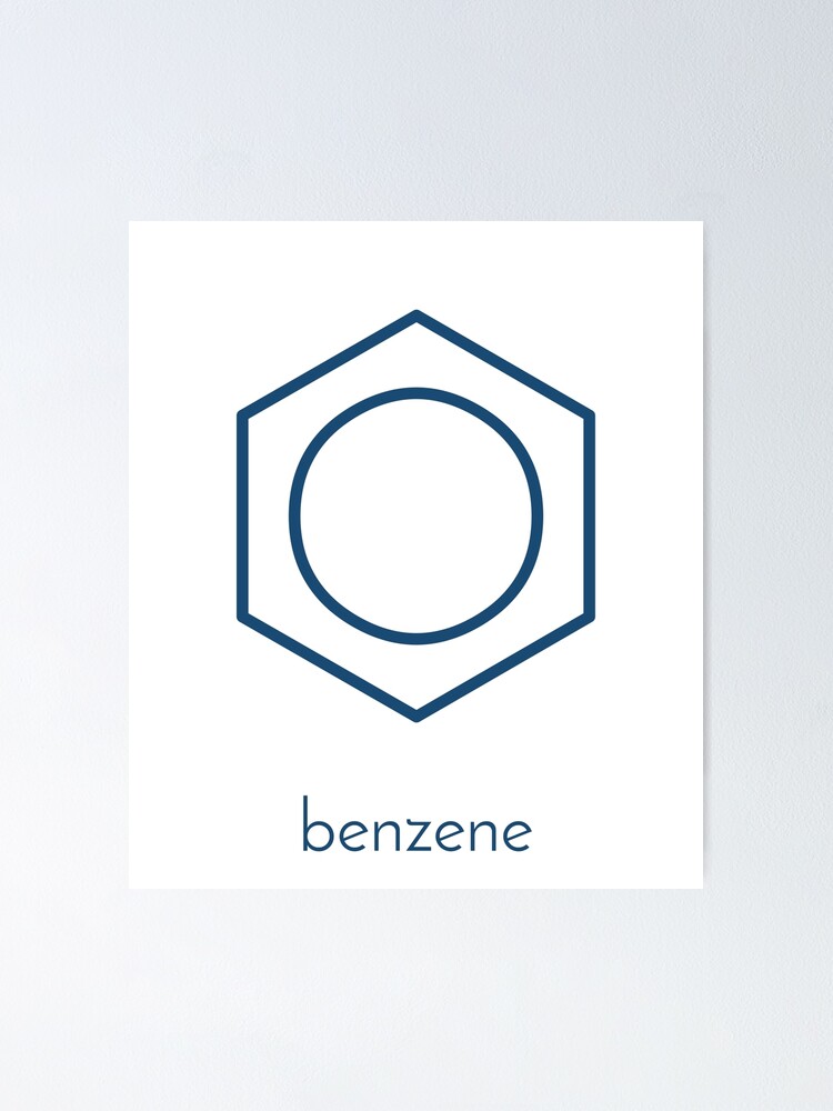 "Benzene aromatic hydrocarbon molecule" Poster for Sale by molekuul ...
