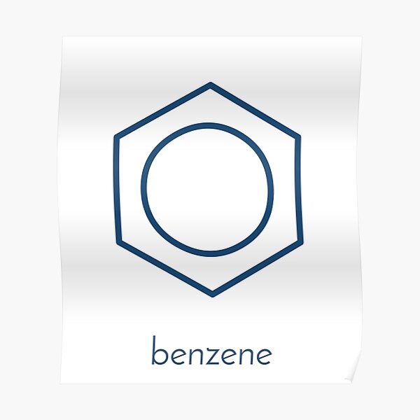 "Benzene aromatic hydrocarbon molecule" Poster for Sale by molekuul ...